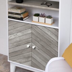 Dc fix Chevron Grey Self-Adhesive Vinyl Kitchen Wrap - Kitchen Wraps