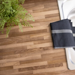 Dc fix Walnut Block Self-Adhesive Vinyl Kitchen Wrap - Kitchen Wraps